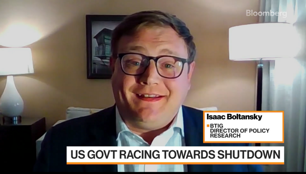 BTIG's Director of Policy Research, Isaac Boltansky, Appears on Bloomberg 'The Open' - BTIG